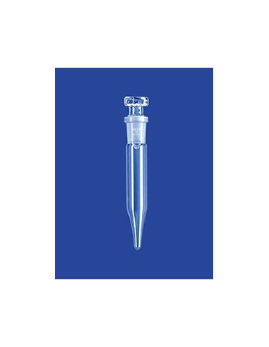 Test tube Duran 17 x 115 ml pointed bottom with PE-stopper NS14/23 pack ...