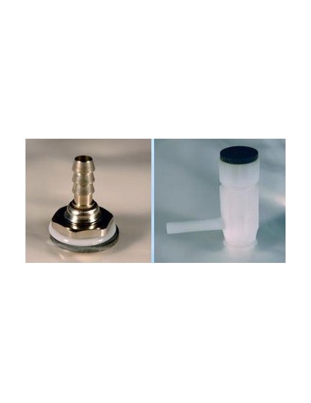 Gas sample bag 0.5L Tedlar clear 15x15 cm Poly 2 in 1 valve and nickel ...
